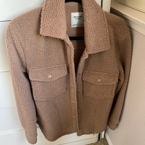 Abercrombie & Fitch | Jackets & Coats | Tan Teddy Jacket | Poshmark
